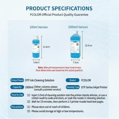 China FREE DELIVERY USA DTF Cleaning Liquid 1000ml for XP600 I3200 DX5 DX7 Printhead Ink Flush Cleaner for sale