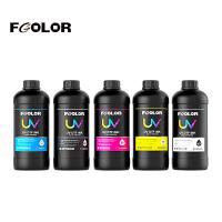 China FCOLOR One-Stop Solution Fcolor LED Curable UV Varnish Ink for Epson I3200 UV Printing on TPU Leather for sale