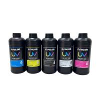 China FCOLOR 1000ml UV Premium Hard and Soft Inks for Epson XP600 TX800 DX5 DX7 I3200 UV Printing Flatbed Printer for sale