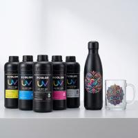 China FCOLOR Odorless UV DTF Ink Set CMYK W Varnish for Epson I3200 XP600 I1600 Printer Crystal Sticker Transfer Film Printing 1000ml for sale