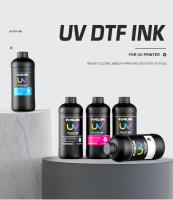 China FCOLOR Good Adhesive Glue DTF UV Printing Ink UV Printer DTF UV Transfer Film Ink for sale