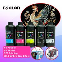 China 3D UV Embroidery Effect Ink for Faux Stitch Printing High Viscosity UV DTF Ink for Flatbed Printers for sale