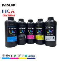 China Fcolor Guaranteed High Quality 1000ml Hard Surface LED Uv Printing Ink for Uv Ink Crystal Label Printer Impression Tinta for sale