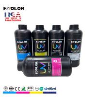 China FCOLOR LED UV DTF Printer Ink CMYKW Varnish UV Inks Direct to Transfer Print AB PET Film Ink for sale