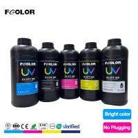China FCOLOR UV DTF Printer Ink 1000ml Hard Soft AB Film LED UV Ink for Epson I3200 XP600 I1600 TX800 L805 1390 DX4 DX5 DX7 DX10 for sale