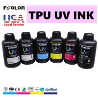 China FCOLOR No Powder 3D TPU UV Ink 1000ML for T shirt Jersey Label Logo Transfer for sale