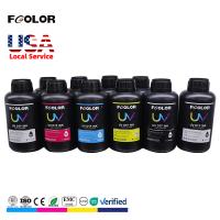 China FCOLOR 1000ml Customization Transfer Film 3D Label Logo Textile Printing DTF TPU Uv Ink for Uv Flatbed Printer for sale
