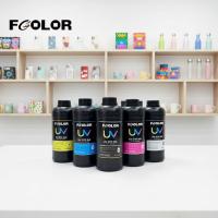 China Fcolor 1000ml 6 Colors UV Ink Soft Hard UV Ink Print UV Ink Price for Epson I3200 XP600 1390 TX800 L800 for sale