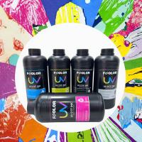 China FCOLOR 1000ml UV DTF Ink for Epson Printheads  Soft  Hard LED UV Ink for Digital Printing with MSDS for sale