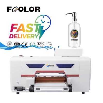 China FCOLOR 30cm Inkjet Dtf AB Film UV Printer Roll to Roll Uv DTF Sticker Printer 2 in 1 With Laminator A2 A3 A4 Printing Machine for sale