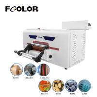 China FCOLOR 30cm Inkjet Dtf AB Film UV Printer Roll to Roll Uv DTF Sticker Printer 2 in 1 With Laminator A2 A3 A4 Printing Machine for sale