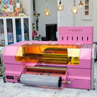 China FCOLOR New 30CM DIY Roll-to Roll UV DTF Printer Double-sided Color UV Printer for Gift Box Stickers Machine for sale