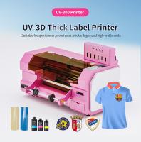 China High Quality A3 300mm DX7 Print Head Crystal Label Uv Printer Roll to Roll TPU Clothing 3D Effect Texture Art Printer Washable for sale