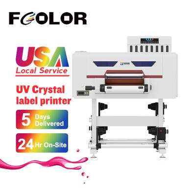 China 42CM A2 UV DTF Printer with 3 XP600 Printheads 7 Colors for Logo Sticker Custom Printing Machine for sale
