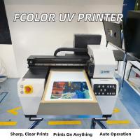 China FCOLOR Automatic A3 UV Flatbed Printer With 2 XP600 Print Heads For Multi Material for sale