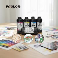 China FCOLOR Good Adhesion Fast Curing LED Curable UV Ink for Epson TX800 Printhead for sale