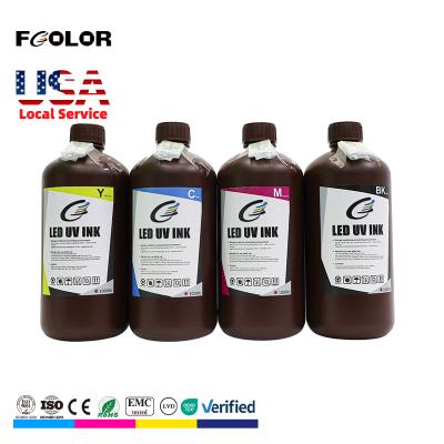 China FCOLOR 1000ml Mimaki Soft UV Inks LUS-210 LUS-170 LUS-175 LUS-190 UV Chips for Mimaki UJV100-160 UCJV300-160 for sale