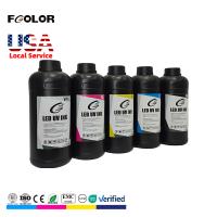 China FCOLOR UV Ink Wholesale Price Neutral Hard and Soft UV Curable Ink for Epson 1390 I3200 U1 XP600 Printer Head for sale