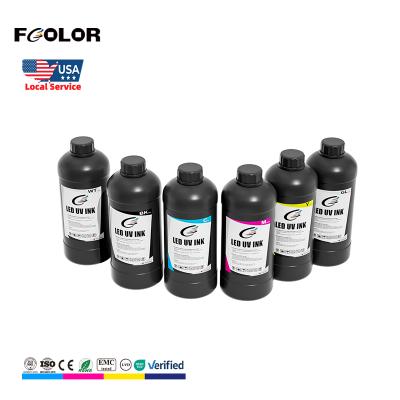 China Fcolor New Durable Washable High Adhesion 3D Silicon TPU UV Ink for Labels Stickers on Textiles Printing for sale