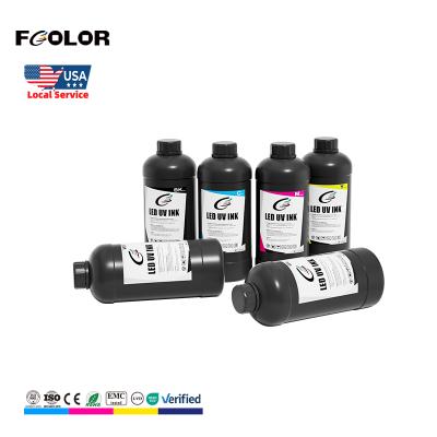 China High Quality Hard Soft LED UV Curable Ink for Phone Case Wood Glass Acrylic Metal Printing for Epson I3200 XP600 DX5 DX7 UV Ink for sale