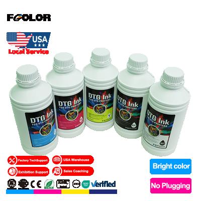 China FCOLOR 1000ML High Quality DTG Textile for Ink for Epson Printhead for Digital Printing on Garments Fabric for sale