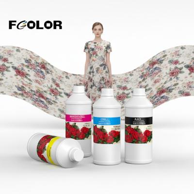 China FCOLOR DX5 DTG Textile Pigment Ink for Epson 1500W 1400 1390 Digital Printing on Cotton Fabric for sale