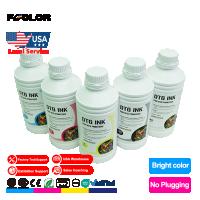 China FCOLOR 1000ML High Density White Bulk DTG Printing Ink for XP600 I3200 Surecolor F2000 F2100 Digital T Shirt Textile Printer for sale