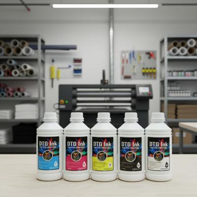 China FCOLOR 1000ml 1L Premium Color DTG White Pigment Textile Ink for Epson L800 L805 L1800 R1900 F2000 1390 DX5 DX7 DTG Printer for sale
