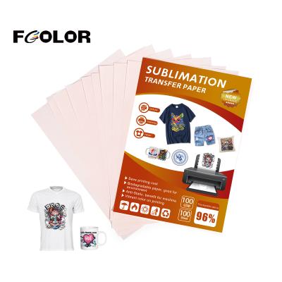China Fcolor Factory Direct Sales 100 Grams Heat Transfer Sublimation Paper A4  Size for Polyester Fabric for sale