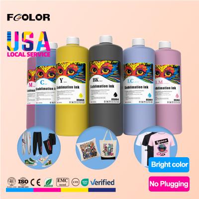 China Fcolor Factory Direct Sales Sublimation Ink for Sublimation Printer With I3200 L1800 L805 Printhead for sale
