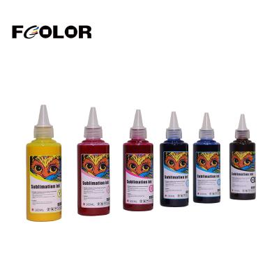 China FCOLOR 70ML 100ml Desktop Sublimation Ink Water Based Tinta Ink Sublimation Suitable for Epson Office Printers for sale
