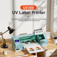 China Mini Roll To Roll Color PVC PET Adhesive Label Printer A3 Uv Sticker Printing Machine for sale