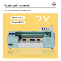 China Mini Roll To Roll Color PVC PET Adhesive Label Printer A3 Uv Sticker Printing Machine for sale