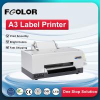 China FCOLOR Roll to Roll A3 Mini Color Sticker Label Printer for Beer Food Water Bottle Label Printing Machine for sale