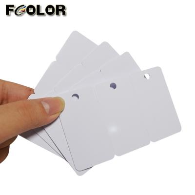 China CR80 Size 0.76mm Thickness Printable PVC Card Double Side For Inkjet Printing Hang Tag for sale