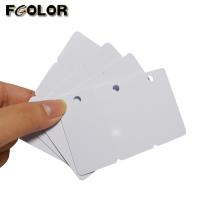 China FCOLOR Double Side PVC Blank White Plastic Cards Printable for Inkjet Printing for sale