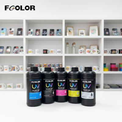 China FCOLOR Digital Offset Printing LED UV Transfer Film  INK for I1600 Xp600 I3200 Tx800 Dx5 Dx7 Printer for sale