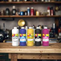 China FCOLOR Water Based Bulk Pigment DTF Ink 1000ML for DTF Printers DTG Textile Printing Bright Color No Clog for sale