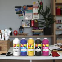 China FCOLOR Water Based Bulk Pigment DTF Ink 1000ML for DTF Printers DTG Textile Printing Bright Color No Clog for sale
