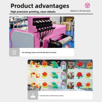 China FCOLOR UV DTF Printer Crystal Label UV Color White Double-Sided Small Printer Roll Logo UV Label Glossy for sale