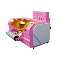 China FCOLOR UV DTF Printer Crystal Label UV Color White Double-Sided Small Printer Roll Logo UV Label Glossy for sale
