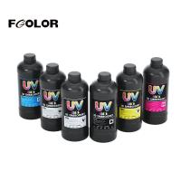 China FCOLOR 1000ML Xp600 I3200 I1600 UV Ink 3D Embroidery Imitation AB Transfer Film UV DTF Ink for Textile T Shirt Inkjet Printer for sale