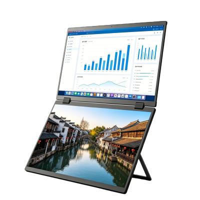 China New Arrival Ultra Thin Folding Dual Screen 15.6 Inch IPS LED Type C Expansion Full HD 60Hz External Display for sale