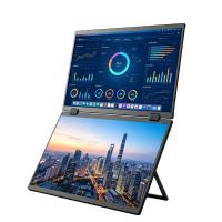 China High Cost Performance ultra Thin Folding Dual External Screen 15.6 Inch IPS LED Type C 1920x1080 60Hz Expansion Display for sale