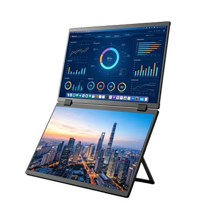 China High Cost Performance ultra Thin Folding Dual External Screen 15.6 Inch IPS LED Type C 1920x1080 60Hz Expansion Display for sale
