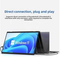 China New Portable Ultra Thin Folding Dual Screen 15.6 Inch IPS LCD LED Laptop Extension Type C 1920x1080 60Hz High Cost Performance for sale
