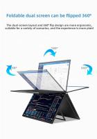 China New Portable Ultra Thin Folding Dual Screen 15.6 Inch IPS LCD LED Laptop Extension Type C 1920x1080 60Hz High Cost Performance for sale