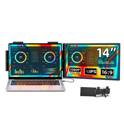China High Cost Performance Source Factory 14Inch 16:9 LED Portable Right Screen Laptop Extension Display for sale