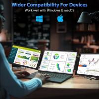 China New Customizable 14Inch Dual Portable Display 6ms LED Backlit Factory Wholesale Supply for Trading for sale