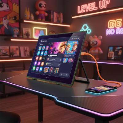 China wholesale hot sale IPS LED Backlit Portable Monitor Equipped with Stand Split Screen Mode for Mobile Devices for sale